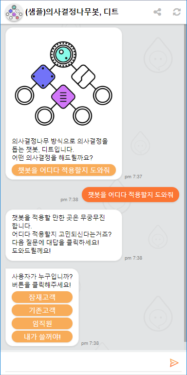 의사결정나무봇, 디트 | danbee.Ai Document